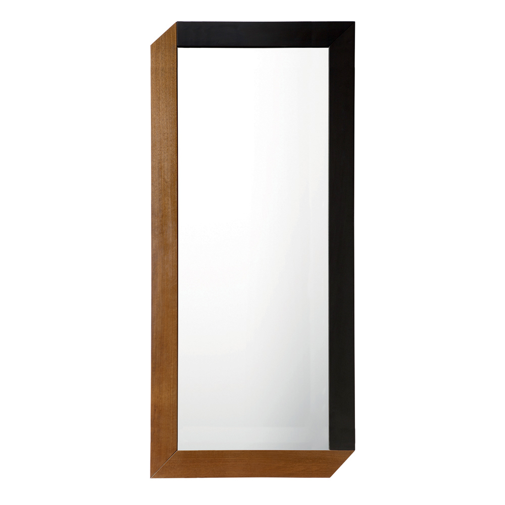 Espejo de pared de diseño con marco de madera Made in Italy