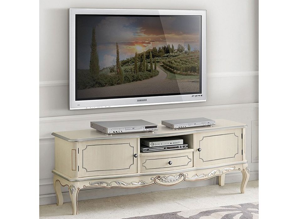 Mueble de salón de madera con patas de estilo clásico