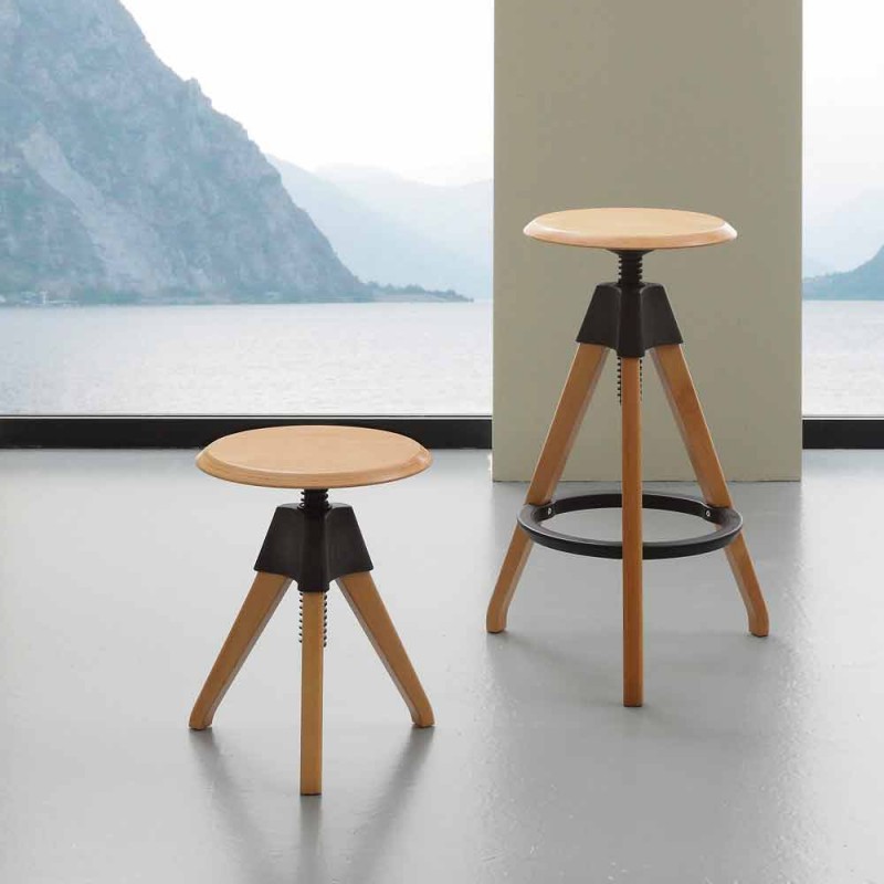 Taburete Sit de diseño moderno, con detalles en polipropileno